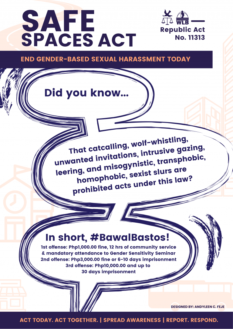 Safe Spaces Act Design Campaign: Posters and Stickers - Women's Legal ...